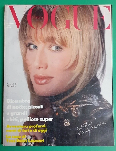 VOGUE ITALY DECEMBER 1986 December 441 Hunter Reno Kristen Mcmenamy ...
