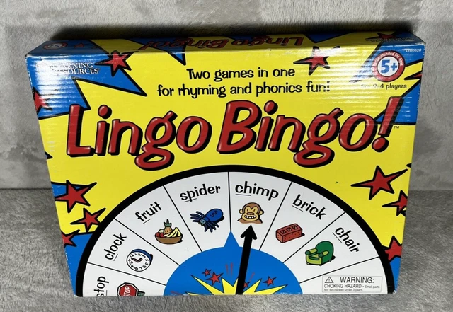 LINGO BINGO LANGUAGE Board Game Two Games For Rhyming and Phonics ...