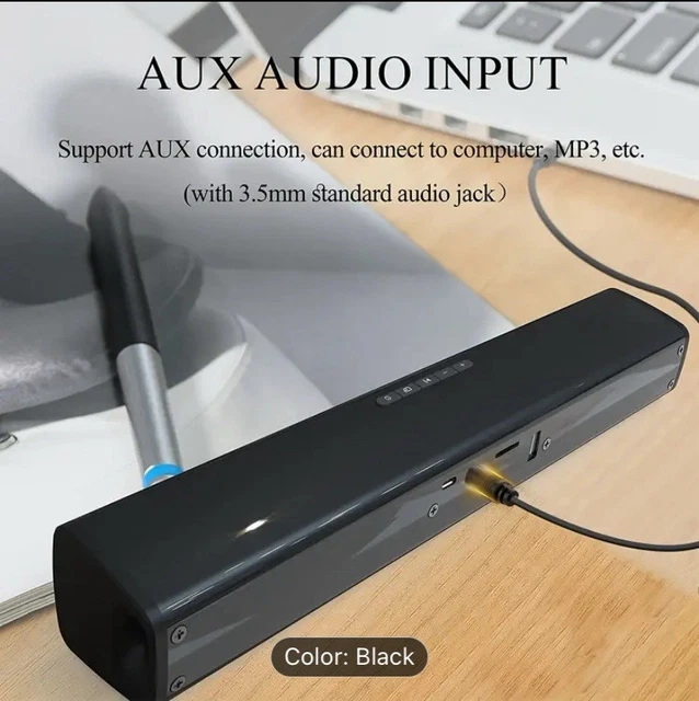 SOUND BAR FOR Smart TV with Subwoofer Wireless 5.0 Surround Sound ...