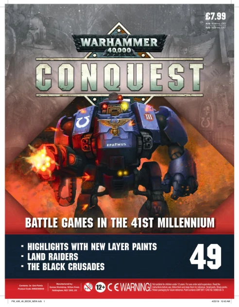 WARHAMMER 40K CONQUEST - issue 49 Paint x 3 - Out of Print $27.00 ...
