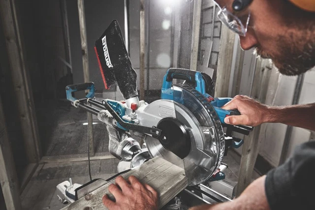 EX DEMO ERBAUER EMIS254S 254mm Electric Double-Bevel Sliding Mitre Saw ...