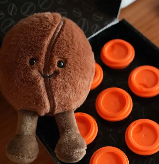 JELLYCAT AMUSEABLE COFFEE Bean Soft Toy - Plush New with Tags & Dust ...