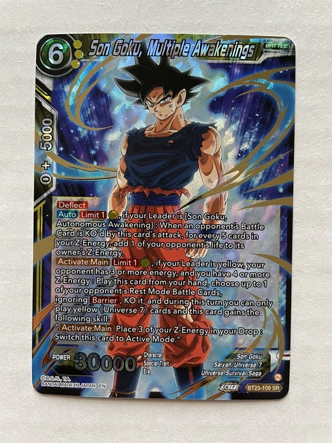 DRAGON BALL SUPER Son Goku, Multiple Awakenings BT23-109 SR EUR 3,85 - PicClick FR