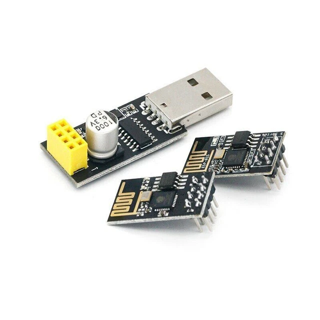ESP01 PROGRAMMER ADAPTER + ESP-01S WIFI Module UART ESP-01 USB to ...