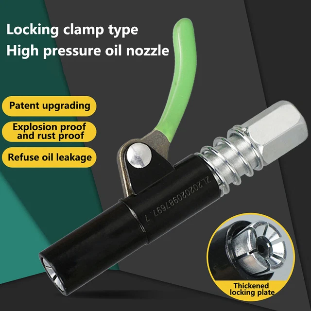 GREASE COUPLER HEAVY-DUTY Quick Release Grease Gun Coupler NPTI/8 ...