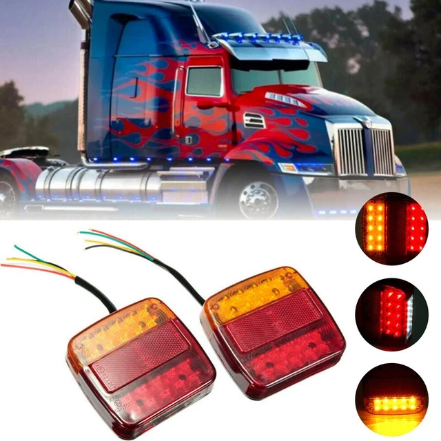 FEU AU SOL LED remorque feu arrière rouge clignotants (gauche + droite ...