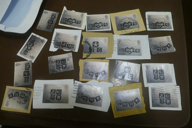 20 HALLMARKS BRITISH UK commemorative postage stamps philately postal ...