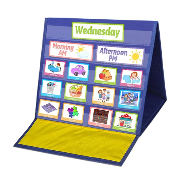KIDS VISUAL SCHEDULE Chart Calendar Behavior Visual Behavioral Routine Tool £29.46 - PicClick UK