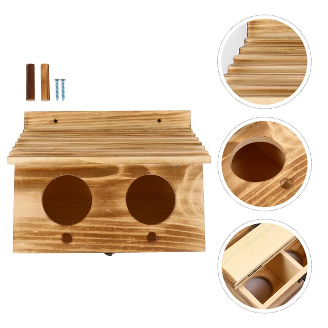 WOODEN BIRD BREEDING Box Swallow House Cockatiel Aviary Nest Boxes £17. ...