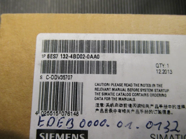 SIEMENS PLC I/O Module SIMATIC ET 200S, 4 Inputs/Outputs, 24V dc 500mA ...