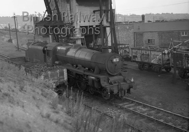 LARGER NEGATIVE BR British Railways Steam Loco 45562 Class 6P Farnley ...