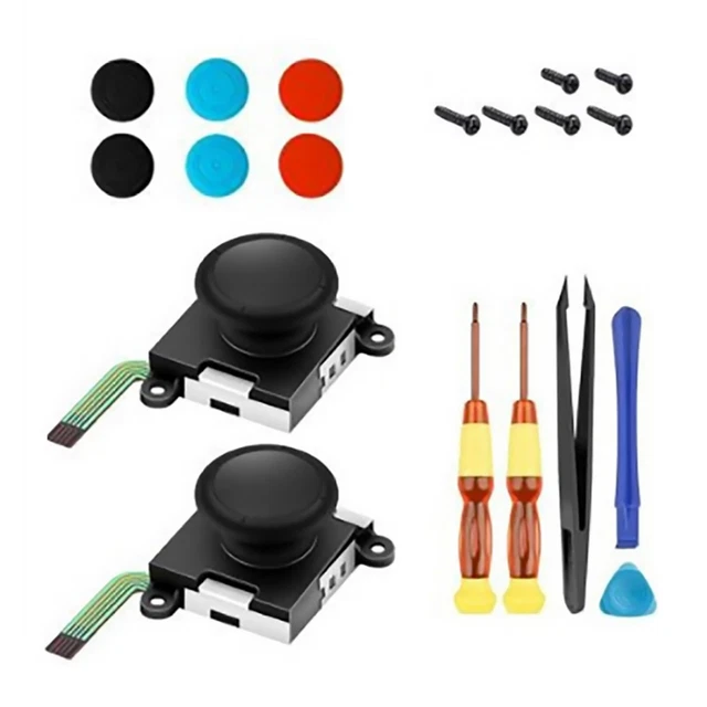 19PC 3D ANALOG Sensor Stick Joystick Repair Kit for Nintendo Switch ...