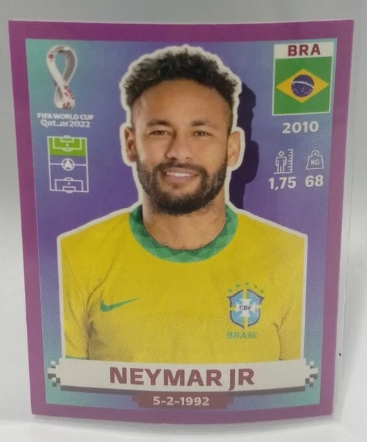 NEYMAR JR QATAR 2022 Fifa World Cup Panini Sticker Rare Purple Border ...