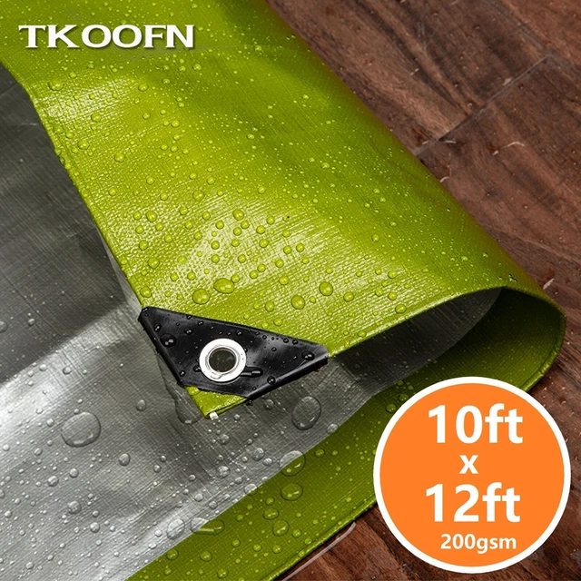 HEAVY DUTY TARPAULIN 200GSM Tarp Waterproof Canopy Tent Reinforced Boat ...