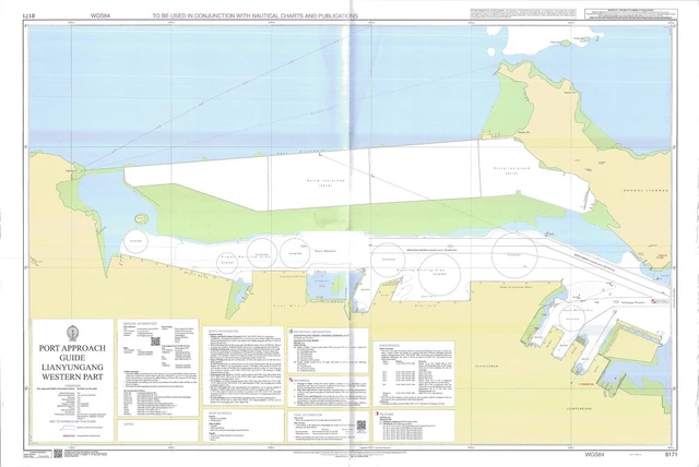 8171 PORT APPROACH Guide Lianyungang Western Part Maritime Chart Map ...