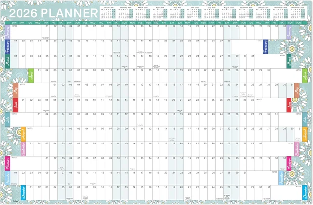 WALL PLANNER 2026 - A1 Large 2026 Wall Planner from Jan. to Dec. 2026 ...