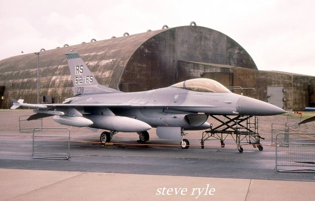 MILITARY AIRCRAFT SLIDE - F-16A Usaf 87-0238 Rs - 1992 - Original £0.85 ...