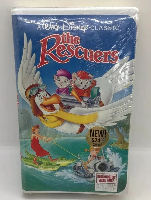 WALT DISNEY CLASSIC The Rescuers (VHS, 1992) Rare Black Diamond - New ...