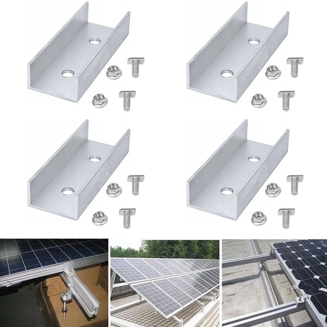FOR MOUNTING SOLAR systems connector C-profile PV rail solar rail £13. ...