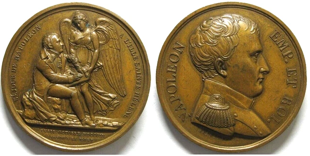 MÉDAILLE EN BRONZE Séjour de Napoléon Ier sur l’île de Ste Hélène, EUR ...