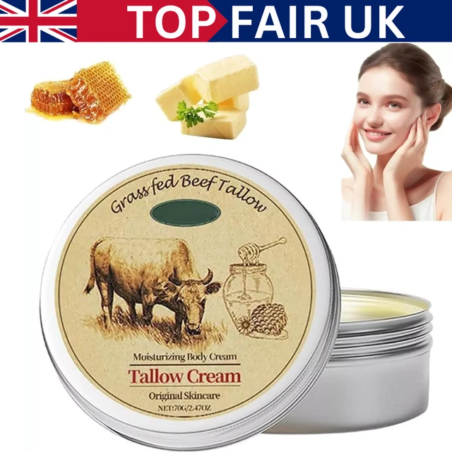BEEF TALLOW SKIN Care Honey Beef Tallow Moisturiser Cream Pure Cream ...