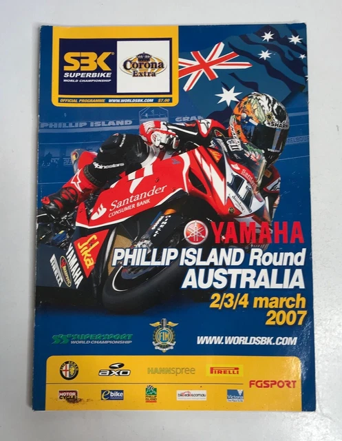 SBK SUPERBIKE WORLD Championship Official Program Magazine 2007 $35.00 ...