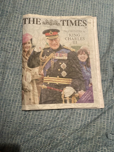 THE TIMES UK NEWSPAPER Coronation Of King Charles III 6th May 2023 ...