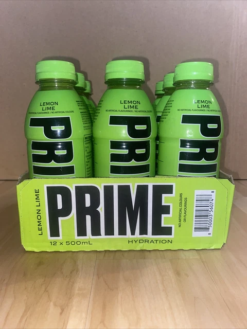 PRIME HYDRATION ENERGY Drink, Lemon Lime - 500ml BCAA KSI Logan Paul ...