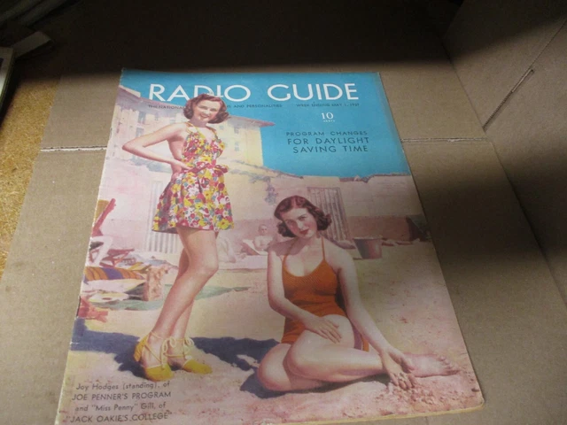 RADIO GUIDE MAGAZINE Ending May 1, 1937 Cover: Joy Hodges & Penny Gill ...