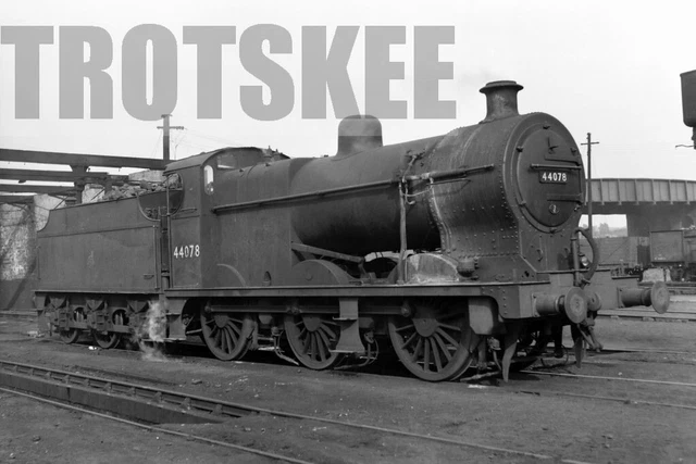 LARGER NEGATIVE BR British Railway Steam Loco 44078 Class 4F-C Walsall ...