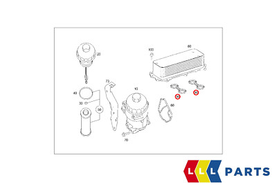 NEW GENUINE MERCEDES Benz Om642 Engine Oil Cooler Gaskets 2 Pieces ...