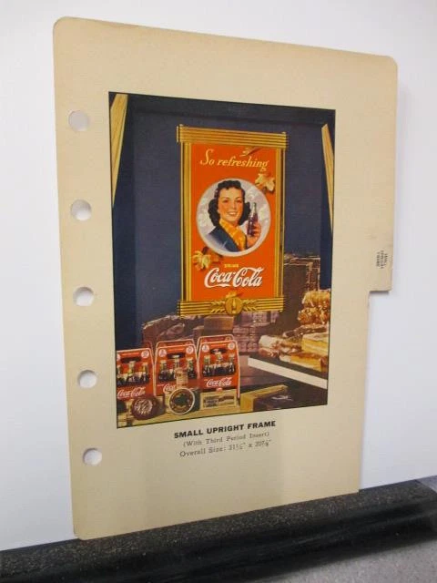 COCA COLA 1940 grocery store display Kay sign salesman sample red woman ...
