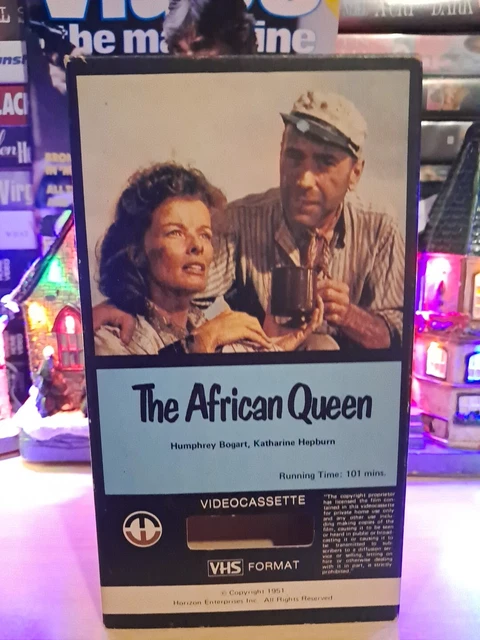 THE AFRICAN QUEEN VHS Pre Cert, Full UK Magnetic Carton + Protector ...