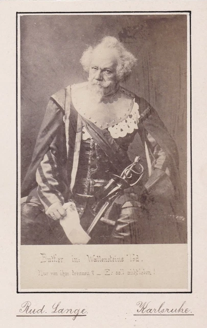RUDOLF LANGE ACTEUR Théâtre Karlsruhe Schiller Buttler Portrait Photo ...