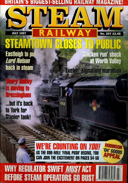 STEAM RAILWAY JUL 1997 Lord Nelson Worth Valley Henry Oakley £4.00 ...