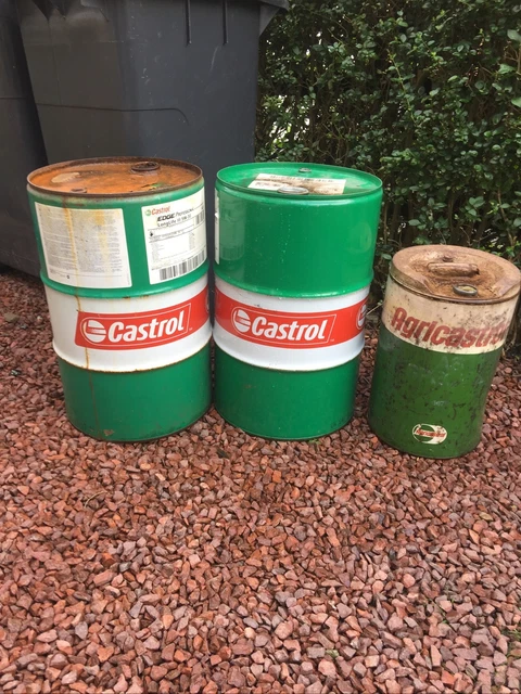 CASTROL OIL DRUM / Steel Barrel 45 Gallon / 200 Litre £15.00 - PicClick UK