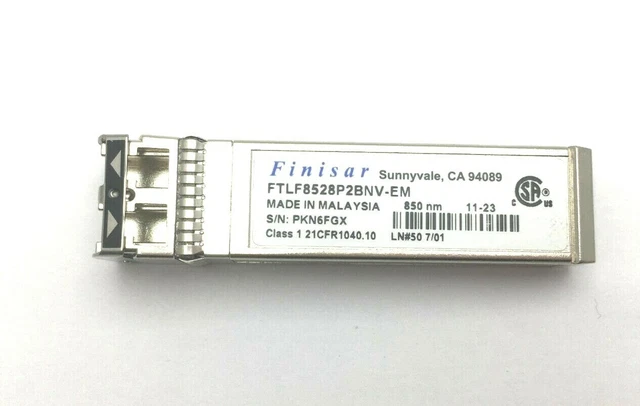 FINISAR 8GB 850NM FC SFP+ Optical fibre Transceiver FTLF8528P2BNV-EM ...