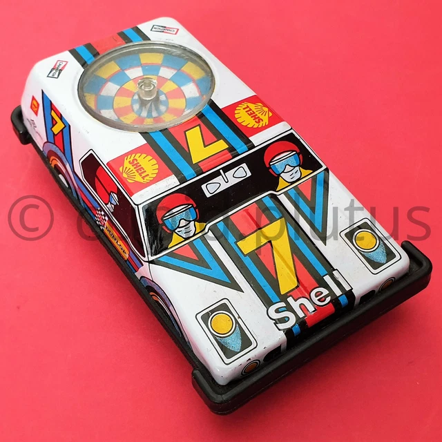 VTG SAITO 1970S/80S Tinplate Shell Spinner Car Japan (Rare) Petrol ...
