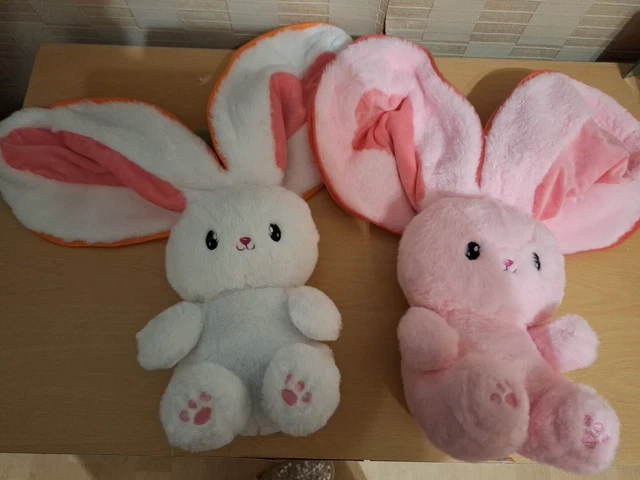 2 ZIP'EMALS SOFT Toys New With Tags Bunny Inside A Carrot & Strawberry ...