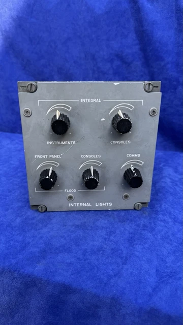 RAF TORNADO JET Cockpit Internal Lights Control Panel – Vintage ...