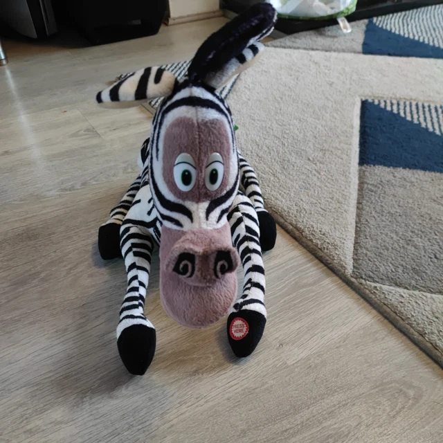 OFFICIAL MADAGASCAR DREAMWORKS Marty The Zebra Talking Plush Soft Toy £ ...