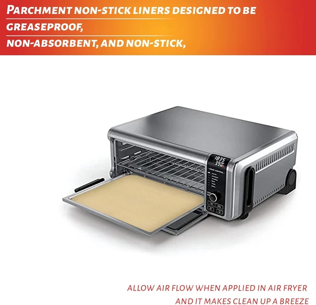AIR FRYER PARCHMENT Paper 12 Inch 100 Sheets Unbleached Pre Cut Baking ...