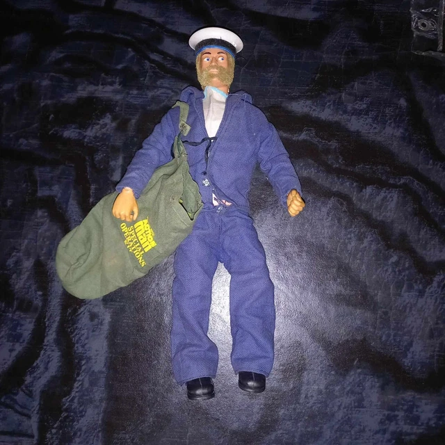 FIGURINE VINTAGE ACTION JOE PALITOY 1964 ENGLAND BARBU AVEC YEUX ...