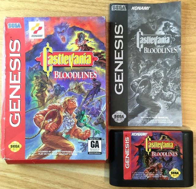 CASTLEVANIA BLOODLINES COMPLET Boîte Carton Sega Megadrive Genesis Ntsc ...
