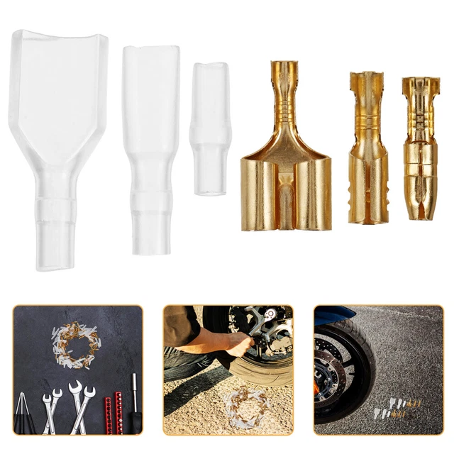 70 SETS CONNECTOR Brass Wire Terminals Crimp with Insulation £8.92 ...
