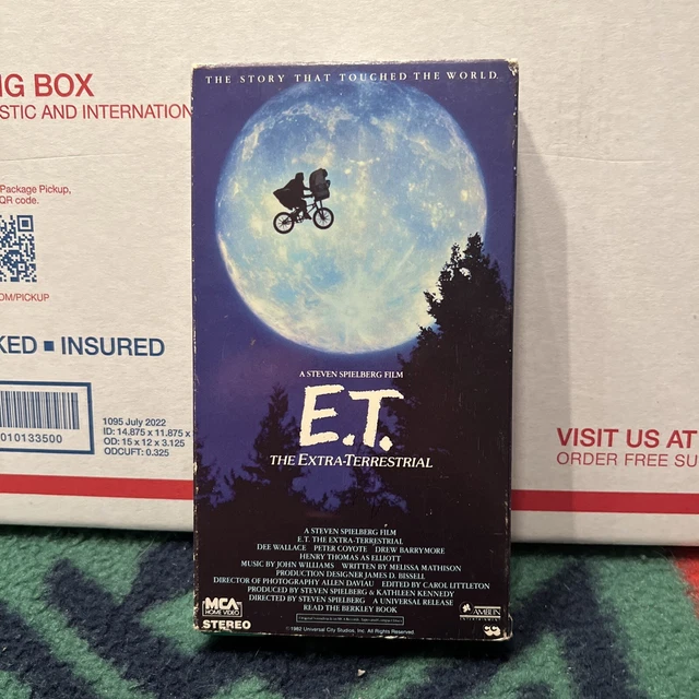 E.T. ET THE Extra Terrestrial VHS 1982 Rare Green and Black Tape ...