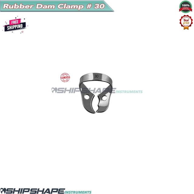 Endodontics Rubber Dams, Dam Clamps 6 ENDODONTIC RUBBER DAM CLAMP # 30 ...
