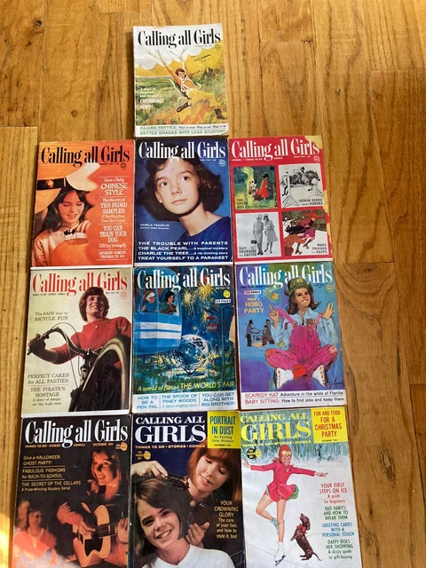 10 VINTAGE CALLING All Girls Magazines 1964 60s Lot Fashion Recipes ...