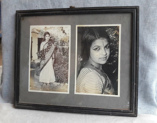 VINTAGE B&W PHOTOGRAPH Old South-Indian Woman Lady 60s Saree Fashion ...