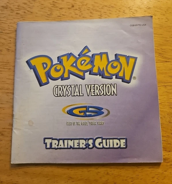 POKEMON CRYSTAL VERSION Trainer's Guide Game Boy Color Instruction ...